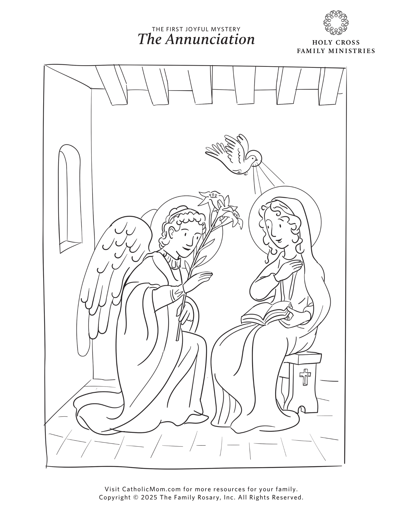 Mysteries of the Rosary Coloring Pages