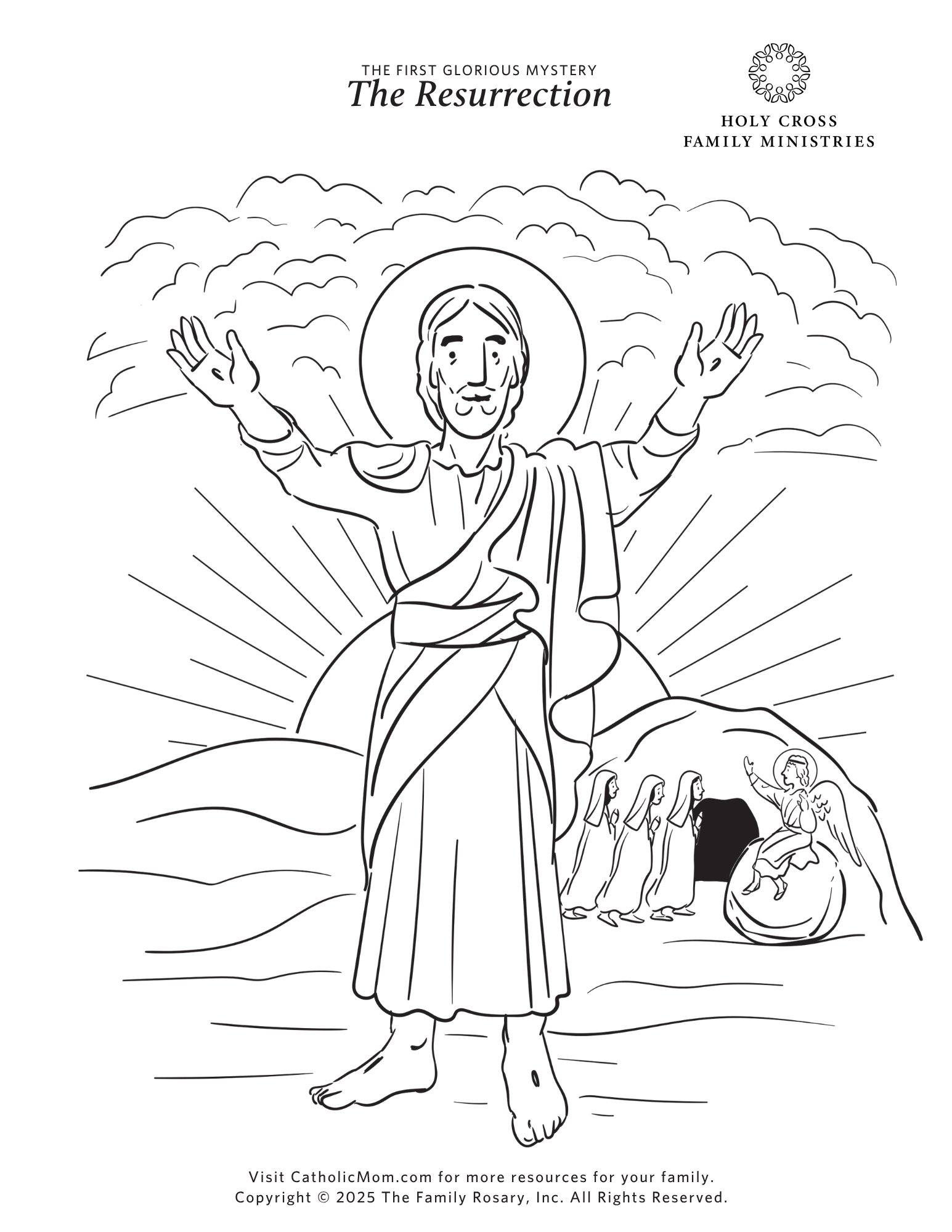 Mysteries of the Rosary Coloring Pages